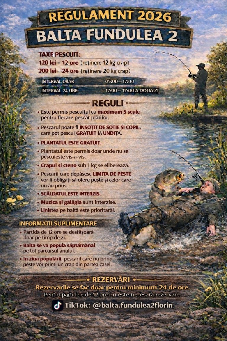 Balta Fundulea 2 Florin – Balta de pescuit langa București